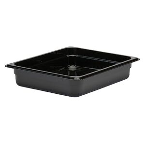 cambro 22cw110 black camwear half size x 2.5" d food pan