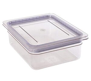 cambro clear camwear half size food pan griplid