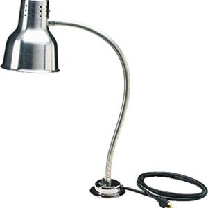 Carlisle FoodService Products HL818500 FlexiGlow Aluminum Heat Lamp with Bulb, Single Arm, 24" H x 4" Base Dia., Silver