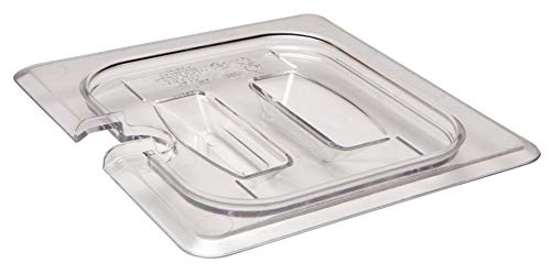 Cambro 60CWCHN135 Food Pan Lid 1/6 Camwear Notched Handle Clear (Pack of 6)