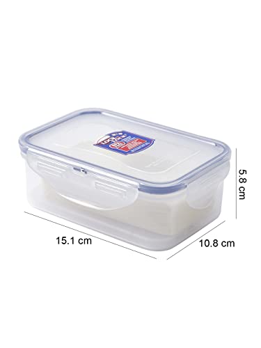 LocknLock Easy Essentials Rectangular Butter and Cheese Container Food Container, Small, 15.0 Ounce - Clear