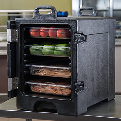 Carlisle FoodService Products Cateraide Plastic Insulated Food Container, Portable Food Warmer, Food Pan Carrier with Versatile Capacity for Parties, Catering, Buffets, 5 Full Pans, Black