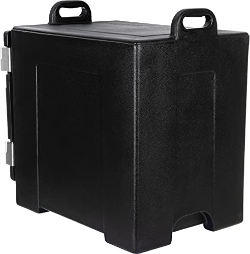 Carlisle FoodService Products Cateraide Plastic Insulated Food Container, Portable Food Warmer, Food Pan Carrier with Versatile Capacity for Parties, Catering, Buffets, 5 Full Pans, Black