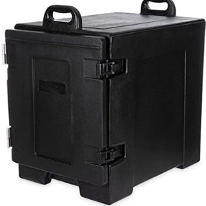 Carlisle FoodService Products Cateraide Plastic Insulated Food Container, Portable Food Warmer, Food Pan Carrier with Versatile Capacity for Parties, Catering, Buffets, 5 Full Pans, Black