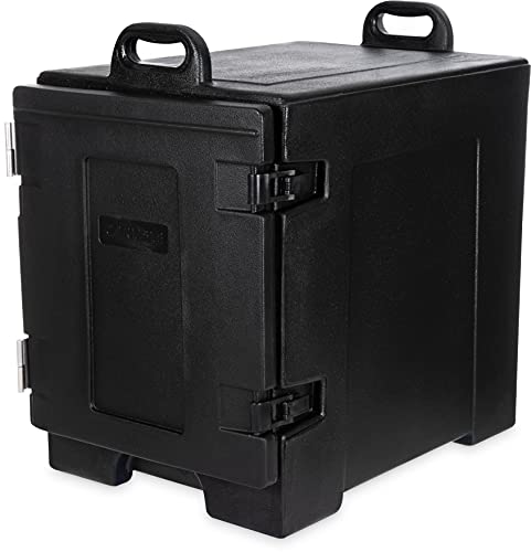 Carlisle FoodService Products Cateraide Plastic Insulated Food Container, Portable Food Warmer, Food Pan Carrier with Versatile Capacity for Parties, Catering, Buffets, 5 Full Pans, Black