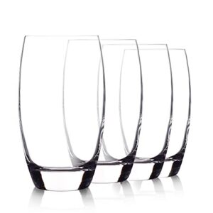 luigi bormioli crescendo 20-ounce tumblers, set of 4, crystal son-hyx glass, made in italy.