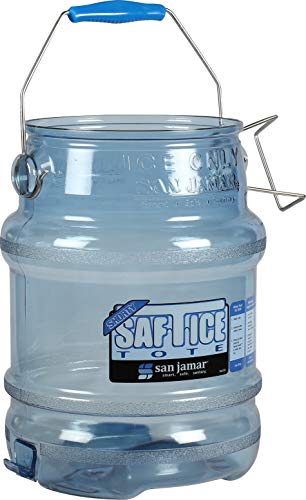 San Jamar Shorty Saf-T-Ice Commercial Ice Tote, 5 gal, (1 Pack)