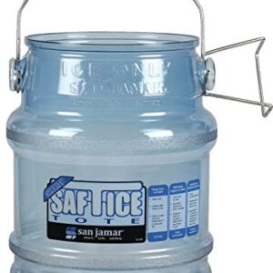 San Jamar Shorty Saf-T-Ice Commercial Ice Tote, 5 gal, (1 Pack)