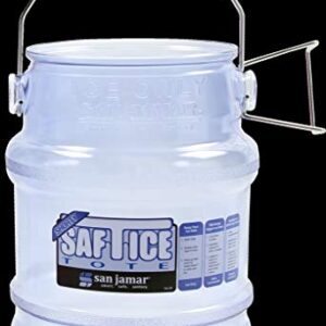 San Jamar Shorty Saf-T-Ice Commercial Ice Tote, 5 gal, (1 Pack)