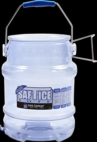 San Jamar Shorty Saf-T-Ice Commercial Ice Tote, 5 gal, (1 Pack)