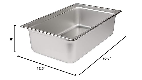 Update International NJP-1006 Steam Table Pan, 6", Stainless Steel