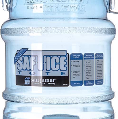 San Jamar Shorty Saf-T-Ice Commercial Ice Tote, 5 gal, (1 Pack)