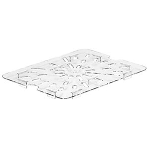 cambro 300780802 clear camwear drain shelf for half size food pans