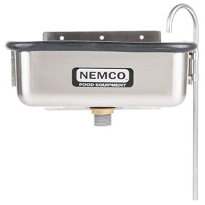 nemco spadewell 13" ice cream dipper station, divider sold separately, silver