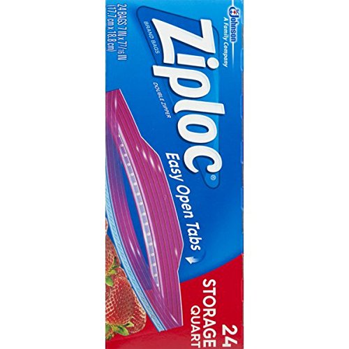 Ziploc Kitchen Storage Bags Qt. 7" X 8" 2 Box