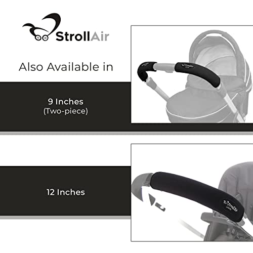 StrollAir Universal Handle Sleeve Cover, Grip Bar, Replacement, BOB, Bugaboo, Baby Jogger, Uppa Baby, Bumbleride, Black, 24"