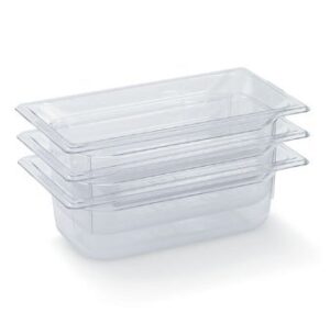 vollrath clear 1/3 size super pan 3 5.3 qt. plastic pan