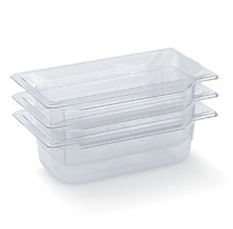 Vollrath Clear 1/3 Size Super Pan 3 5.3 Qt. Plastic Pan