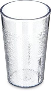 cfs 55018107 stackable shatterresistant plastic tumbler, 5 oz., clear (pack of 6)