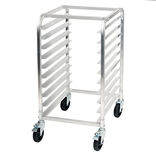 Winco 10-Tier Aluminum Sheet Pan Rack with Brake