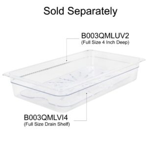 Excellante Full Size 4-Inch Deep Polycarbonate Food Pan