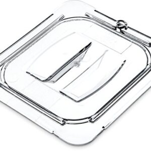 Carlisle FoodService Products 10310U07 StorPlus Sixth Size Polycarbonate Universal Handled Food Pan Lid, Clear