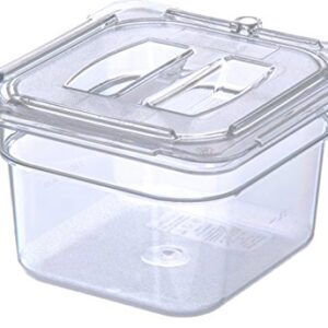 Carlisle FoodService Products 10310U07 StorPlus Sixth Size Polycarbonate Universal Handled Food Pan Lid, Clear