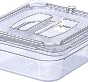 Carlisle FoodService Products 10310U07 StorPlus Sixth Size Polycarbonate Universal Handled Food Pan Lid, Clear