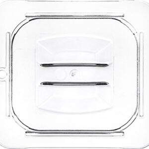 Carlisle FoodService Products 10310U07 StorPlus Sixth Size Polycarbonate Universal Handled Food Pan Lid, Clear