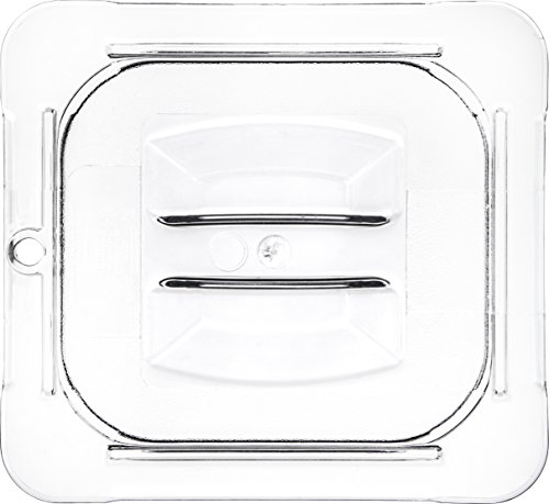 Carlisle FoodService Products 10310U07 StorPlus Sixth Size Polycarbonate Universal Handled Food Pan Lid, Clear