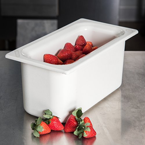 Carlisle FoodService Products CM110202 Coldmaster ABS Third Size Food Pan, 4 qt Capacity, 12.68" Length x 6.89" Width x 6.01" Height, White