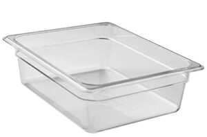 cambro clear camwear half size food pan, 4" h