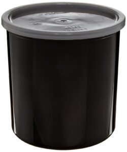 cambro cp27 2.7 qt capacity, 6-3/4" height, black plastic solid crock