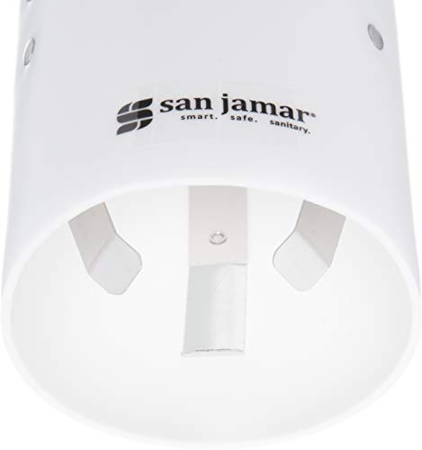 San Jamar C4160WH Small Pull-Type Water Cup Dispenser, Fits 3 to 4-1/2 oz Cone Cups and 3 to 5 oz Flat Bottom Cups, White