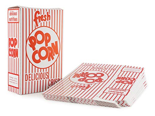 Snappy 1-E Small Red and White Close Top Popcorn Boxes, 3/4 Ounce, 100 Count