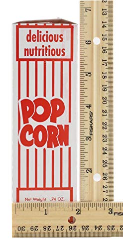 Snappy 1-E Small Red and White Close Top Popcorn Boxes, 3/4 Ounce, 100 Count