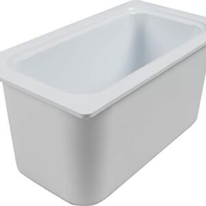 San Jamar CI7003WH Stackable Chill-It Food Pan, 1/3 Size, 6" Deep, Plastic, White, NSF