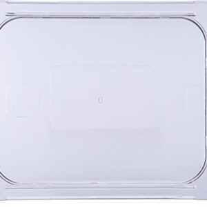 Carlisle FoodService Products 10236U07 StorPlus Half Size Polycarbonate Universal Flat Surface Food Pan Lid, Clear