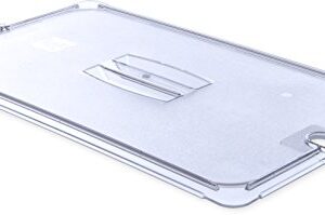 Carlisle FoodService Products 10211U07 StorPlus Full Size Polycarbonate Universal Handled Notched Food Pan Lid, Clear