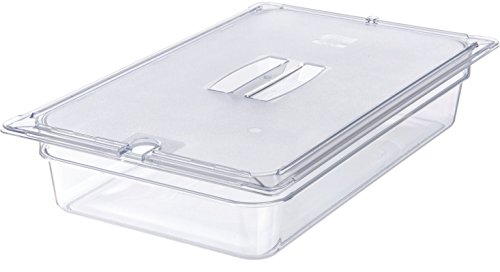 Carlisle FoodService Products 10211U07 StorPlus Full Size Polycarbonate Universal Handled Notched Food Pan Lid, Clear