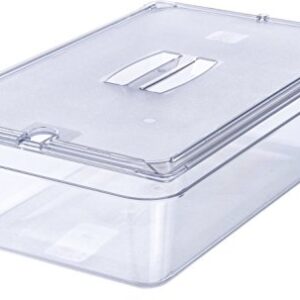 Carlisle FoodService Products 10211U07 StorPlus Full Size Polycarbonate Universal Handled Notched Food Pan Lid, Clear