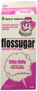 gold medal flossugar-3.25lbs./52oz.,silly nilly,vanilla pink