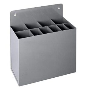 Durham 381-95 Gray Cold Rolled Steel Large Key Stock Rack, 12-1/4" Width x 12" Height x 6-1/4" Depth