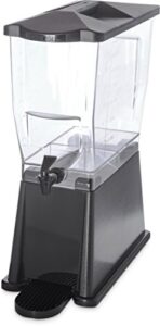 carlisle foodservice products 1085203 trimline clear economy single base beverage dispenser, 3.5 gallon capacity, black