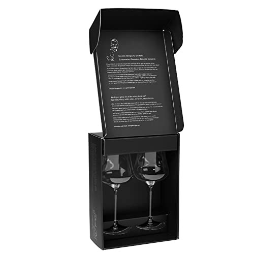 Gabriel-Glas, Austrian Lead-Free Crystal Wine Glasses, StandArt Edition, Gift Box, Set of 2