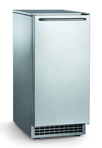 ice-o-matic gemu090 pearl self-contained ice machine with air condensing unit pure ice technology 115 volt plug-in and quiet operation in stainless steel