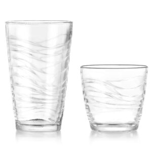 Libbey Orbita 16-Piece Tumbler and Rocks Glass Set