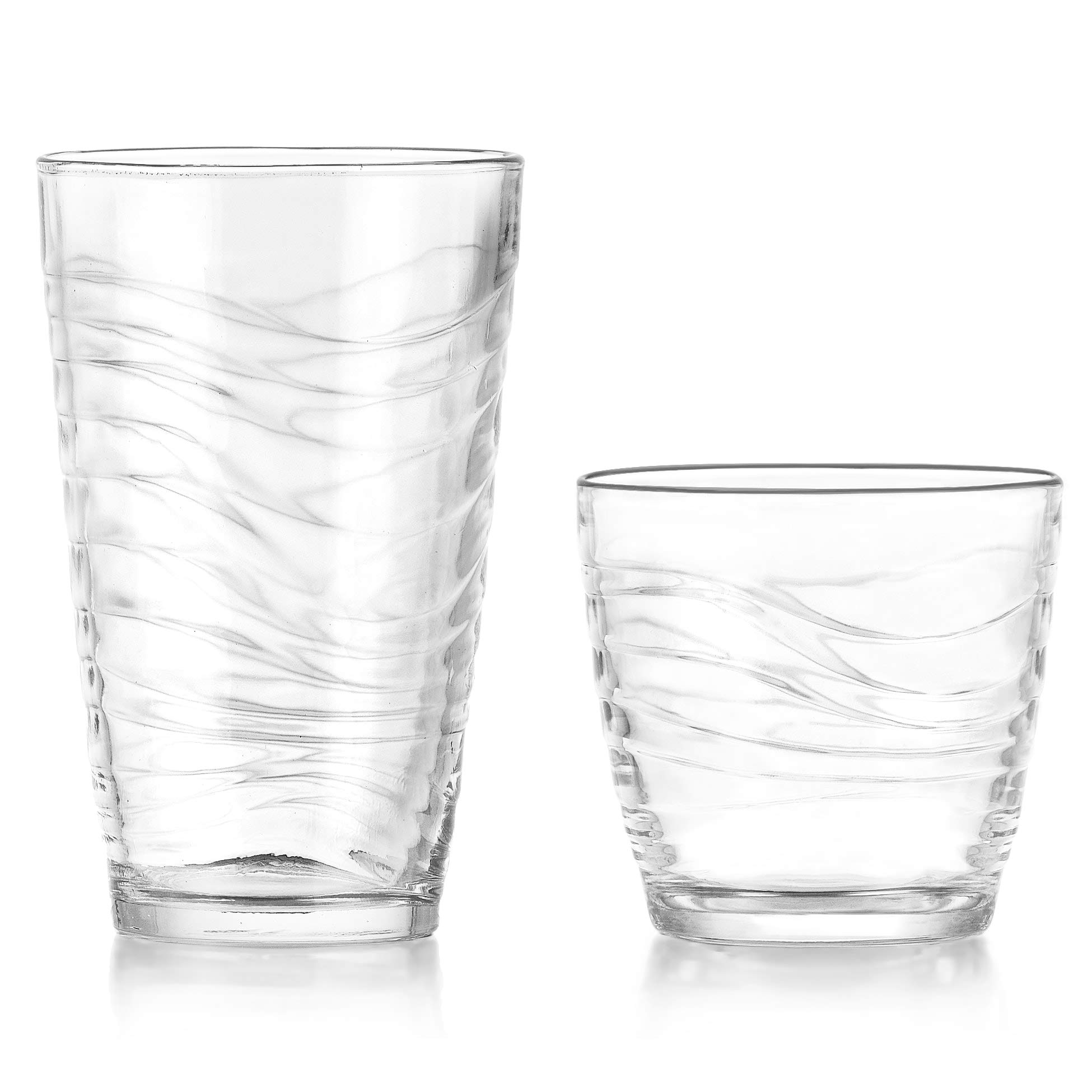 Libbey Orbita 16-Piece Tumbler and Rocks Glass Set