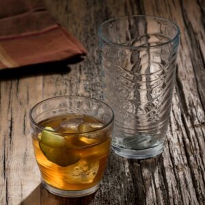 Libbey Orbita 16-Piece Tumbler and Rocks Glass Set