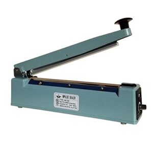 american international electric aie-300 impulse hand sealer, 12 inches max. seal length, 6 mil max. material thickness, 2 mm seal width, exceptional air and watertight seals on most plastic materials